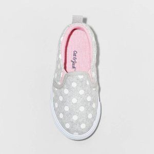 Cat & Jack | Shoes | Toddler Girls Alexus Slipon Sneakers Gray Polka ...